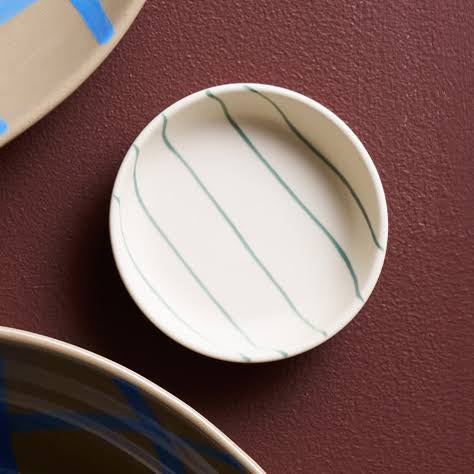 Robert Gordon Condiment Dish - Green Stripe - Good Thing